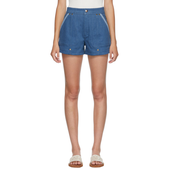 Chloe Blue Denim Shorts Chloe