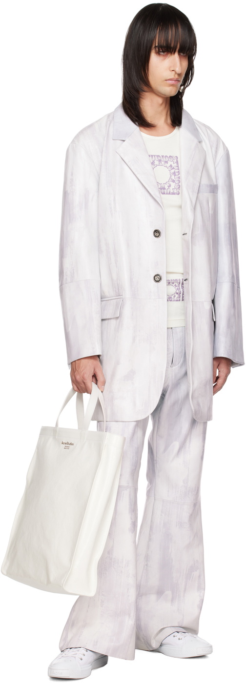 Acne Studios SSENSE Exclusive White Lambskin Blazer Acne Studios