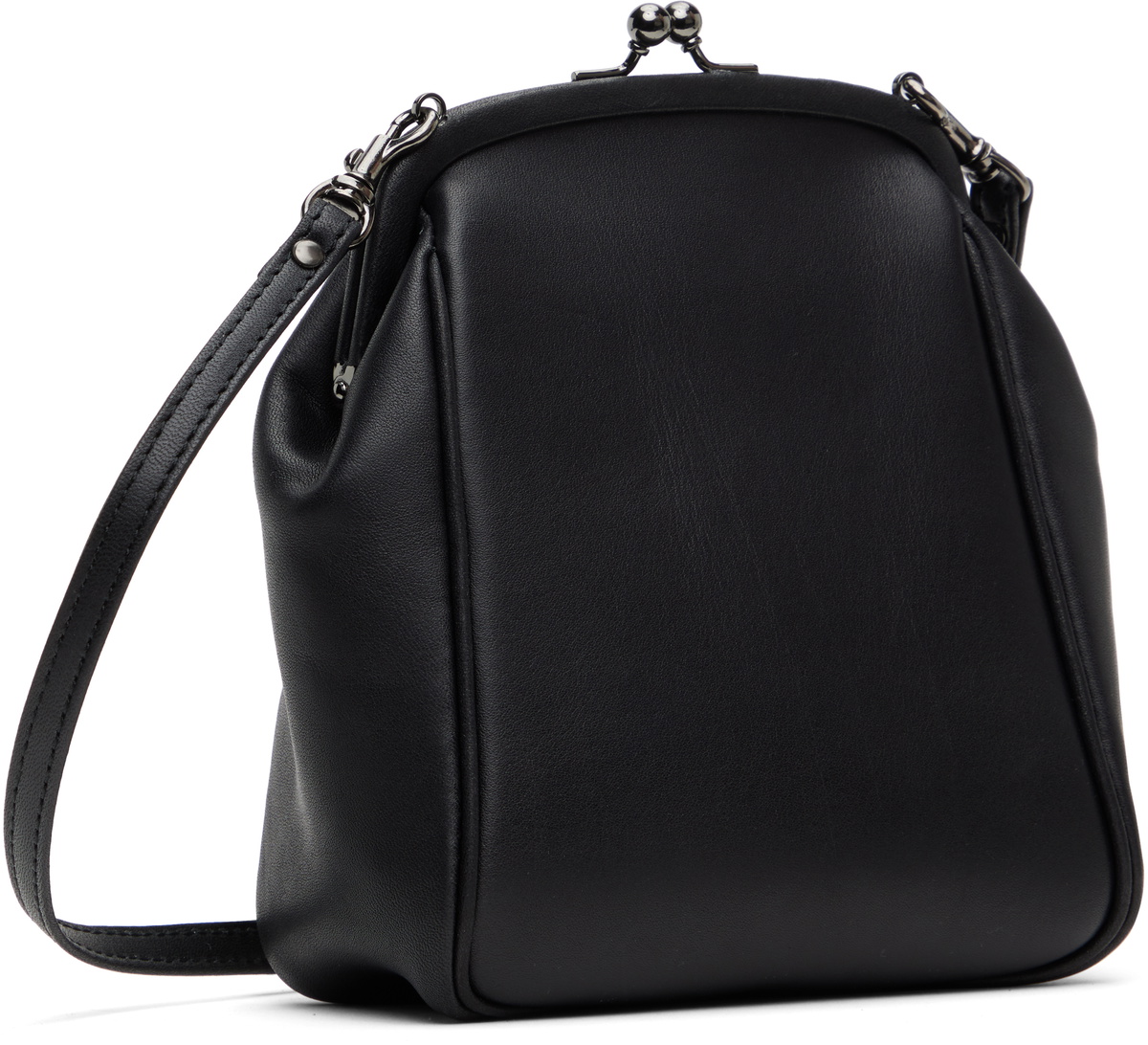 YOHJI YAMAMOTO Black Clasp Shoulder Bag Yohji Yamamoto