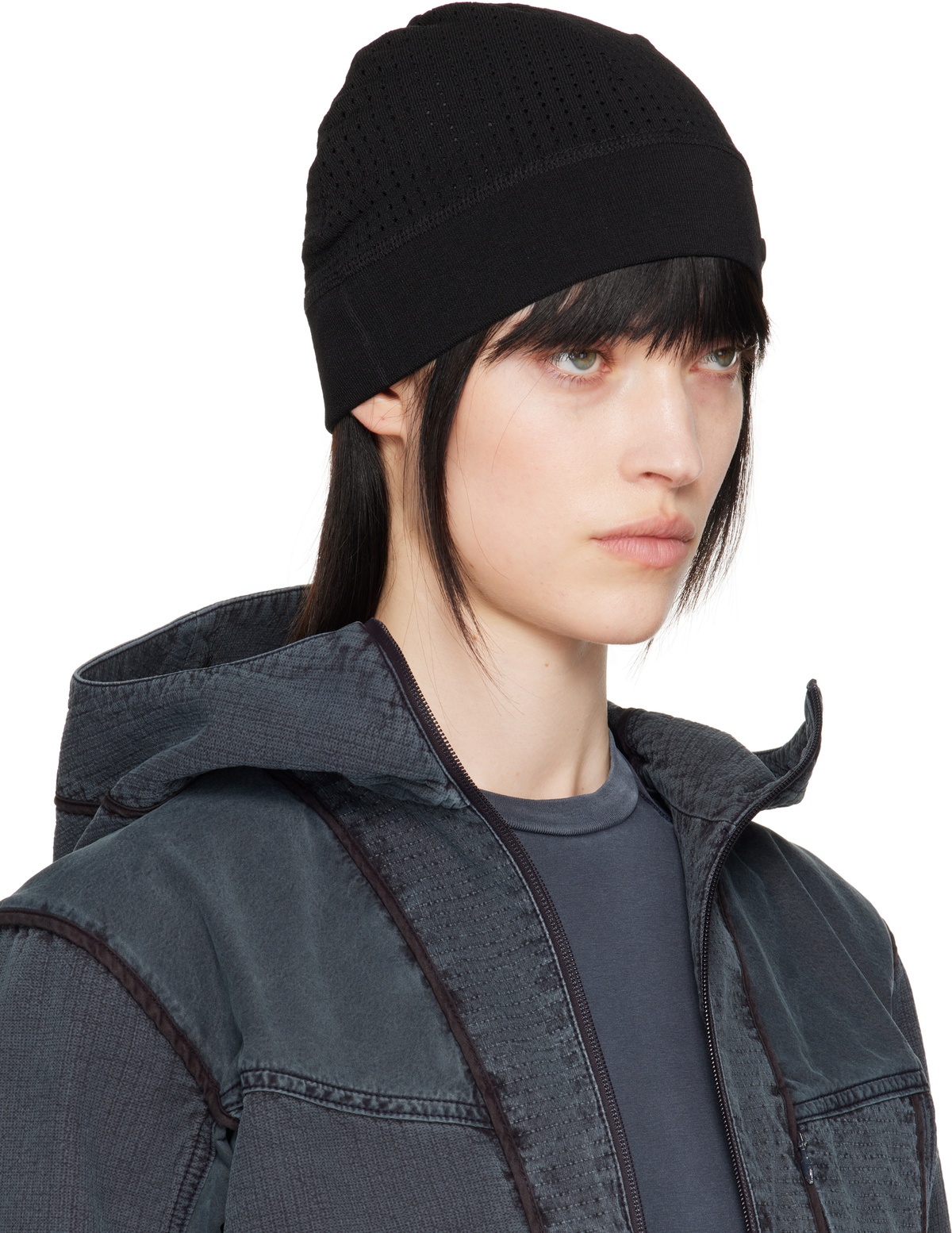 HYEIN SEO Black Logo Beanie Hyein Seo