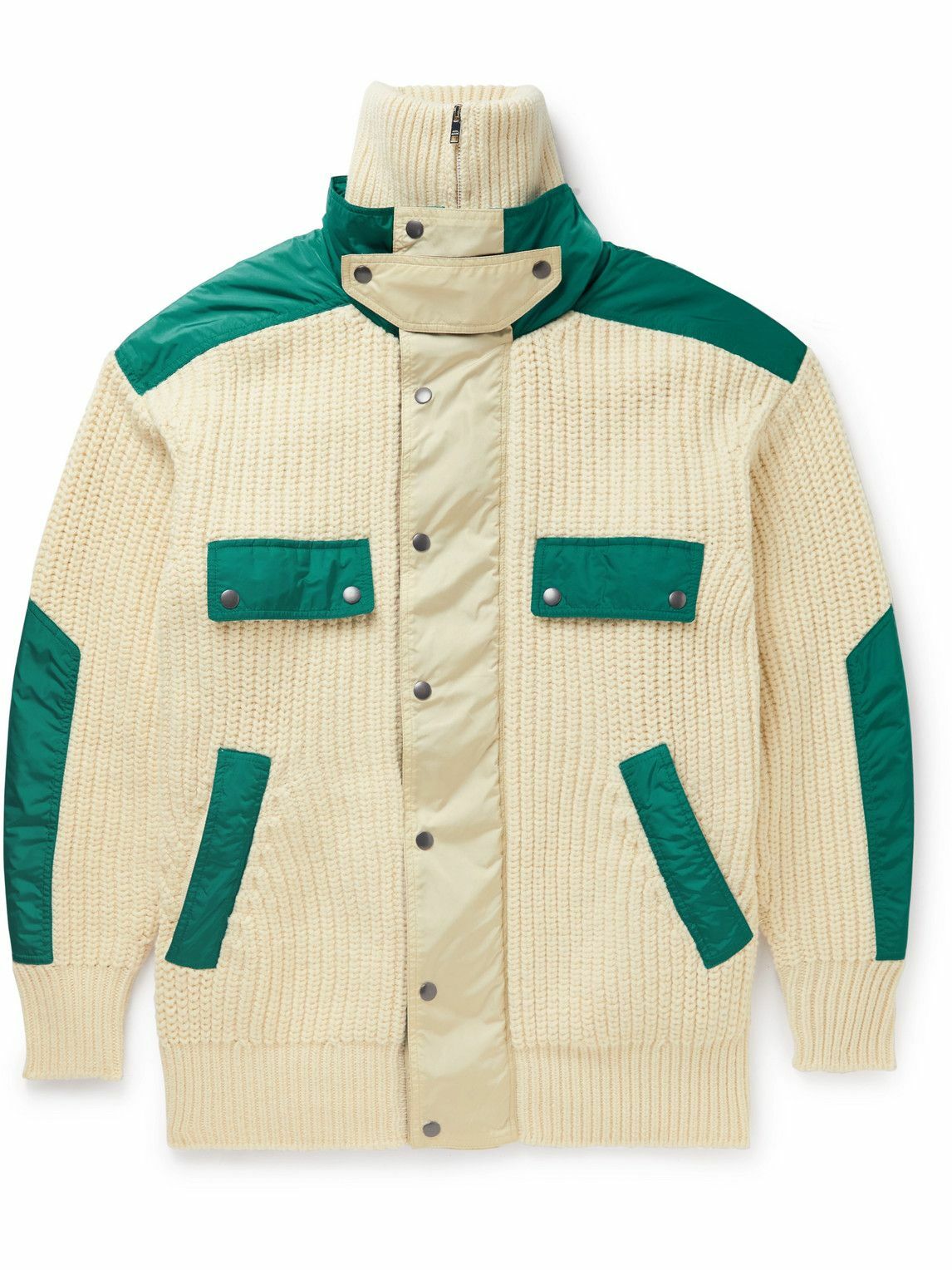 Isabel Marant - Darius Shell-Trimmed Ribbed Wool-Blend Jacket ...