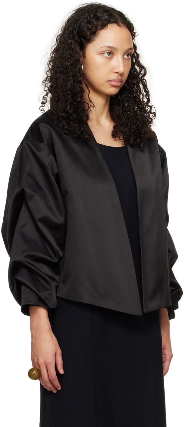 BITE Black Crinkled Sleeve Jacket BITE