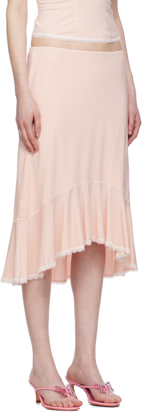 GUIZIO Pink Dainty Midi Skirt GUIZIO