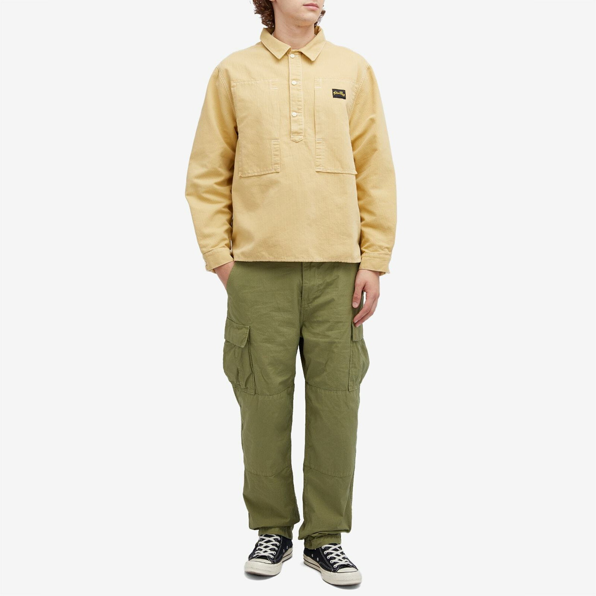 Stan Ray Men's Popover Painters Shirt in Khaki Bedford Cord Stan Ray