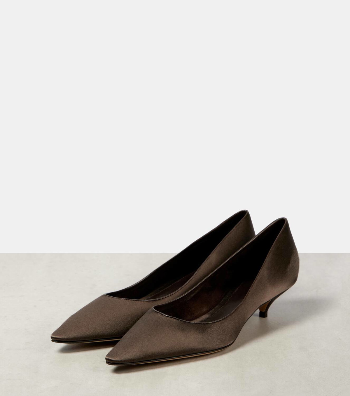 The Row Liisa satin pumps The Row