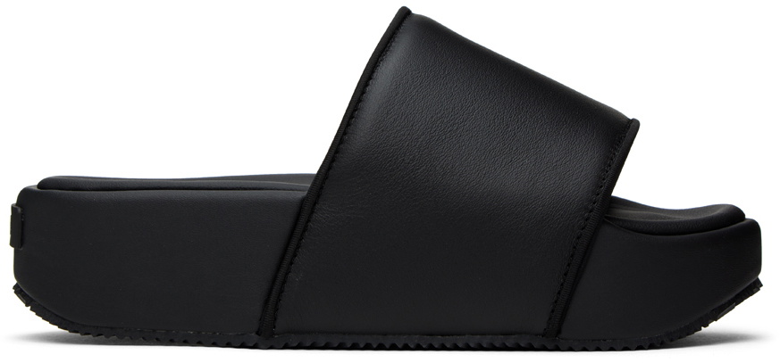 Y-3 Black Platform Slides Y-3