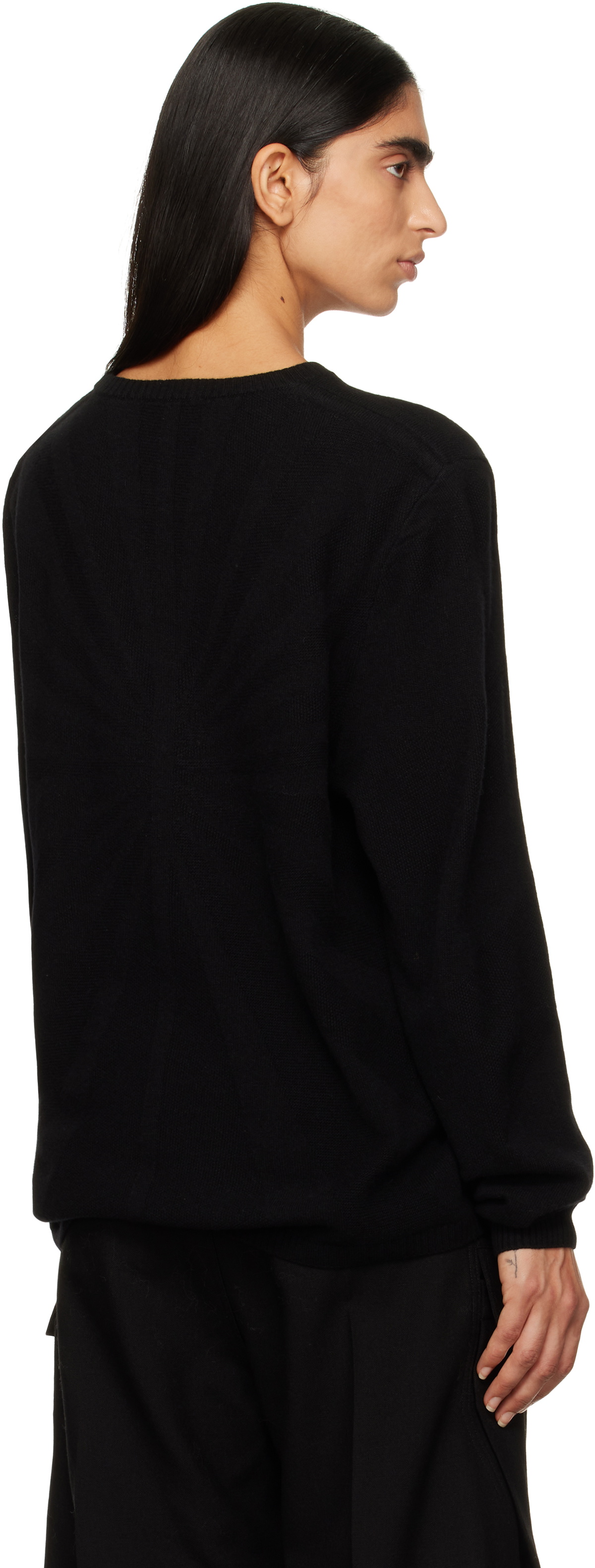 Rick Owens Moncler + Rick Owens Black Wool and Cashmere Sweater Rick Owens