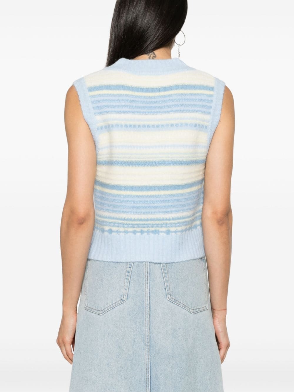 GANNI - Striped Wool Vest GANNI