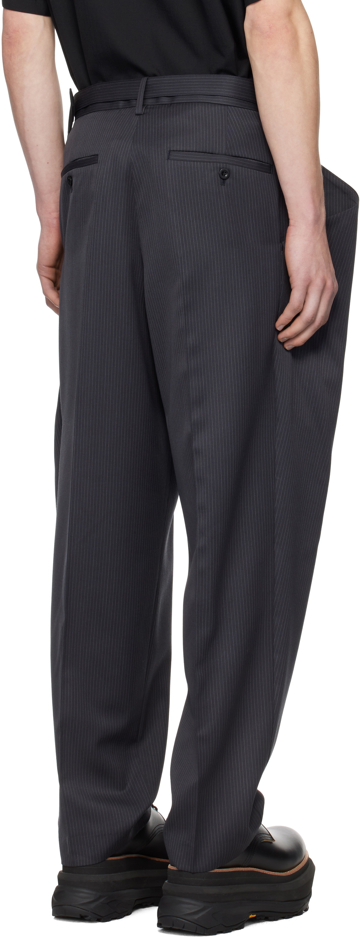 sacai Black Doeskin Trousers Sacai