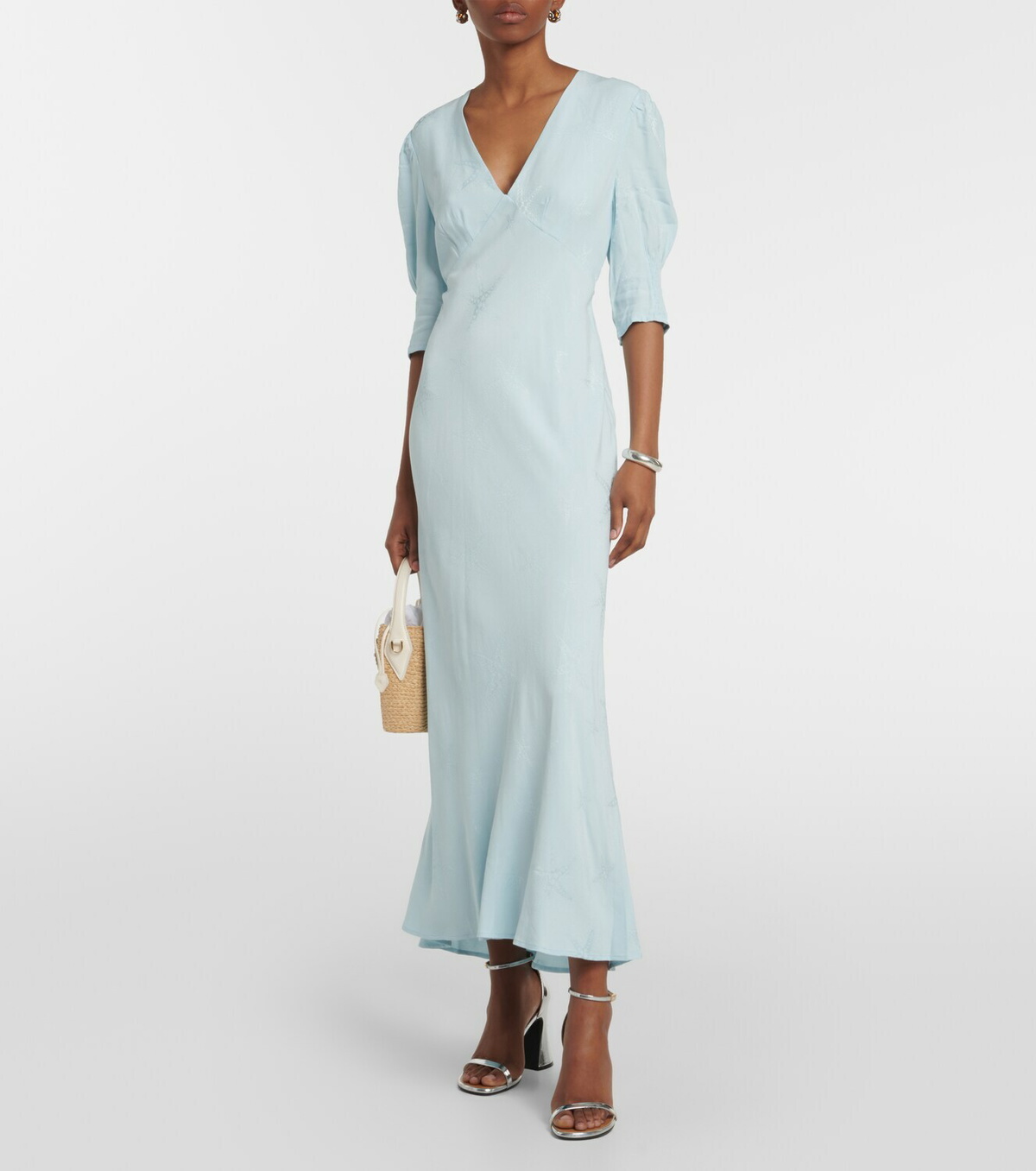 Rixo Zadie jacquard crêpe midi dress Rixo