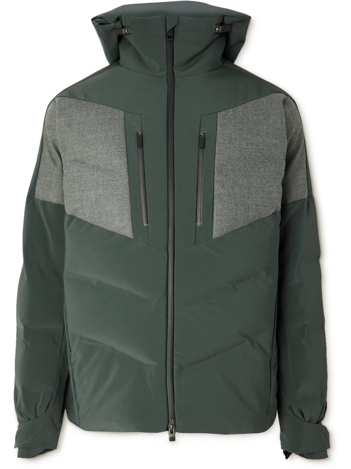 Kjus - Torrent Stretch Wool Twill-Panelled Hooded Down Ski Jacket ...