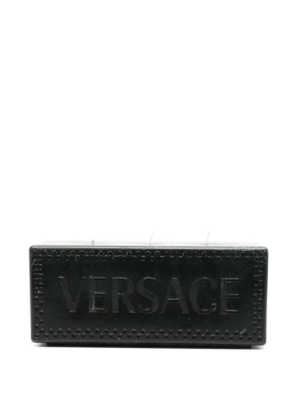 Versace Black Logo Embossed Candle Versace
