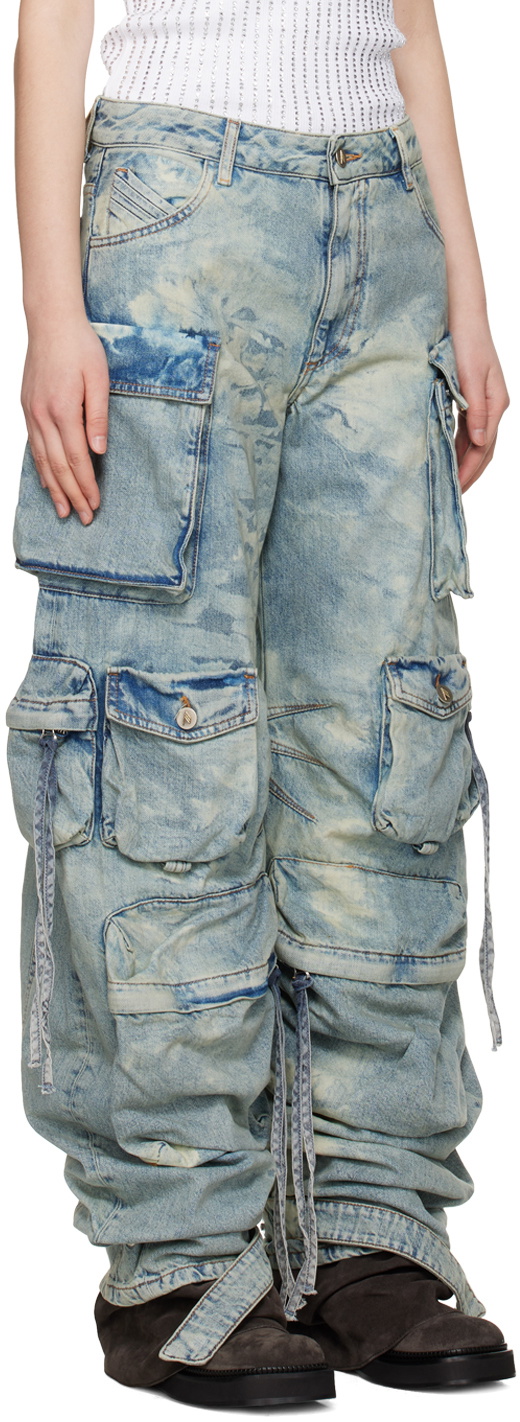 The Attico Blue Fern Jeans The Attico