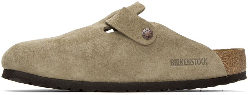 Birkenstock Taupe Regular Boston Soft Footbed Loafers Birkenstock