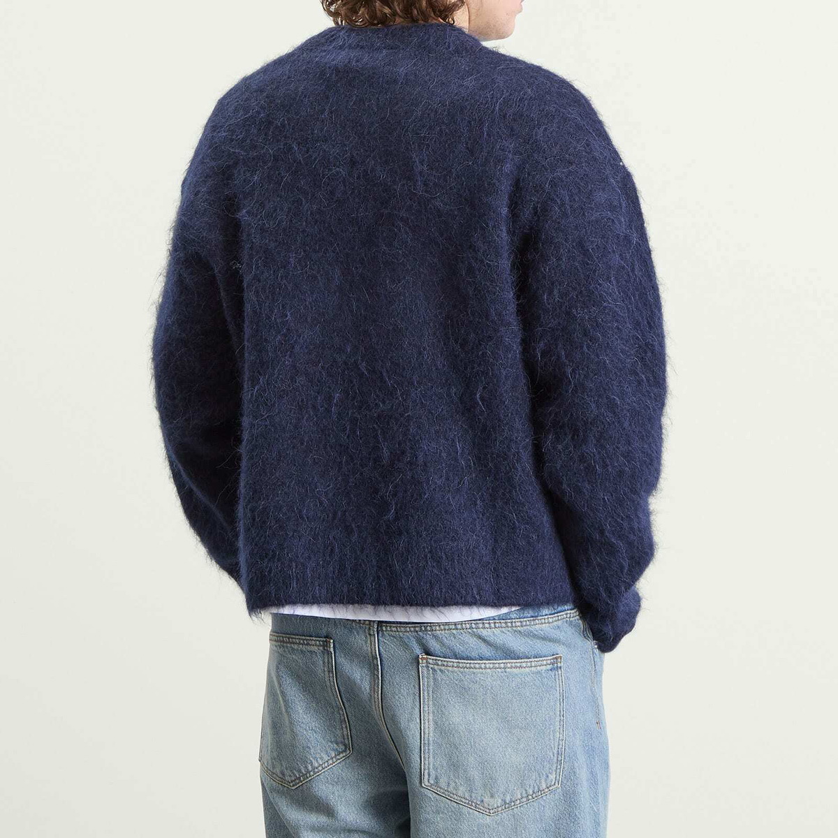 Bound Men's Dexter Cropped Alpaca Jumper in Navy BOUND by Bond-Eye