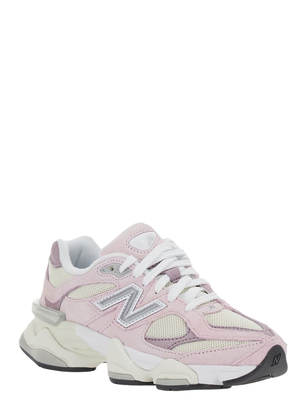 New Balance 9060 Pink Sneaker With Side Logo And Chunky Sole In Suede ...