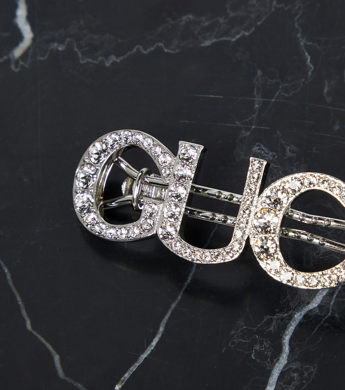 Gucci - Crystal logo hair clip Gucci