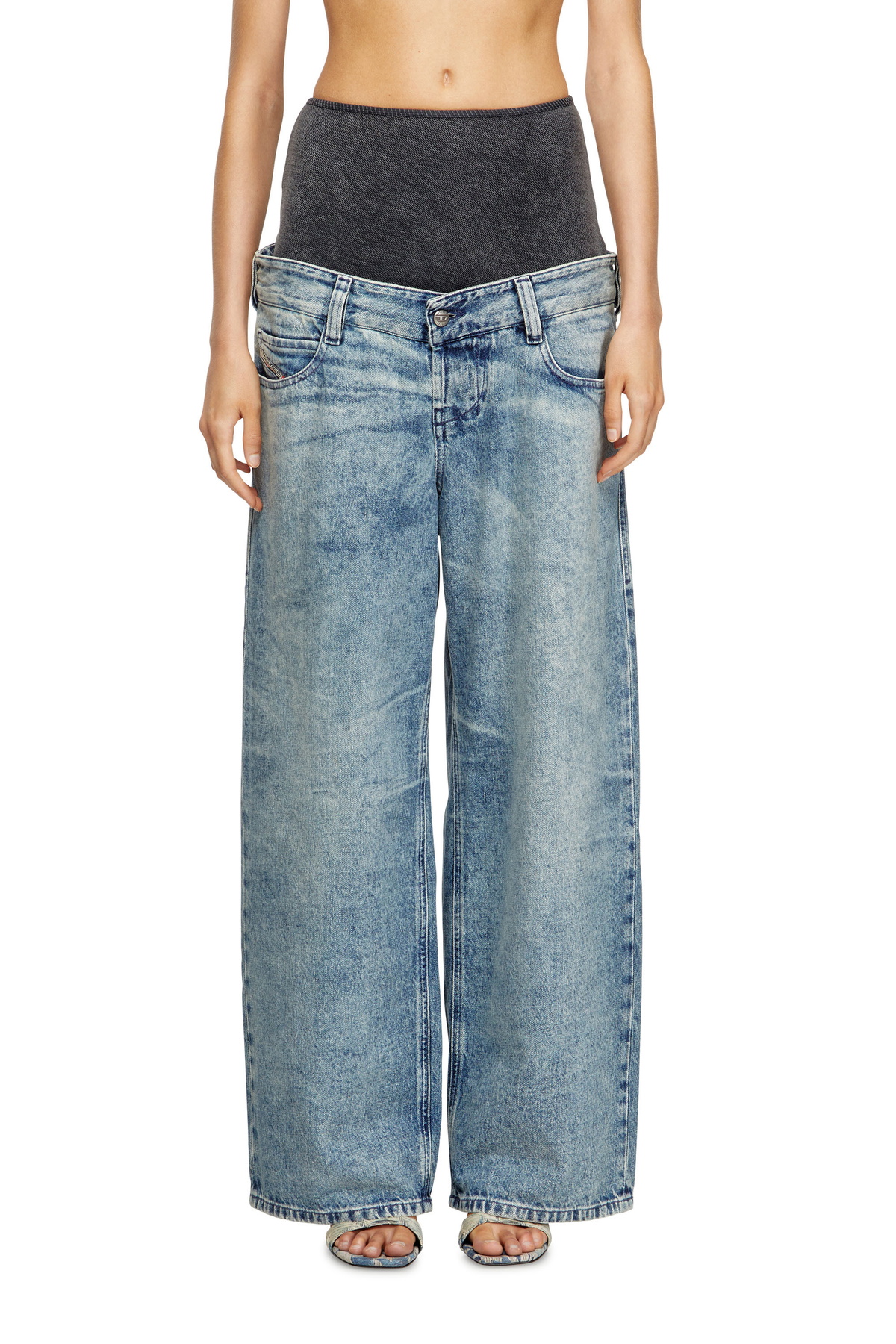 Diesel Relaxed Jeans - D-Eni - Jeans Womens in Blue Diesel