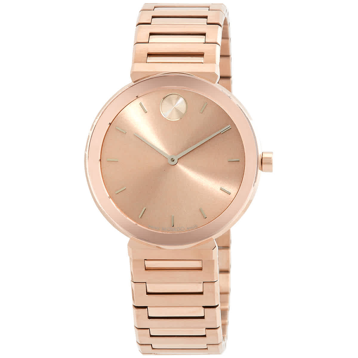 Movado Bold Horizon Quartz Rose Gold Dial Ladies Watch 3601089 Movado
