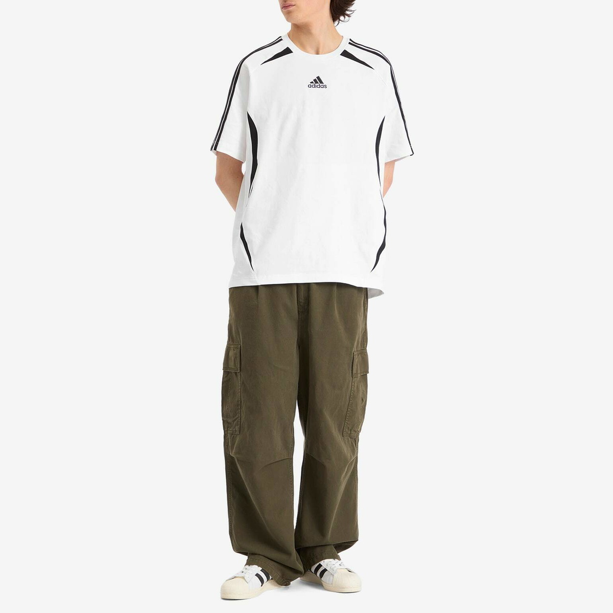 Adidas Men's TEAMGEIST T-Shirt in White adidas