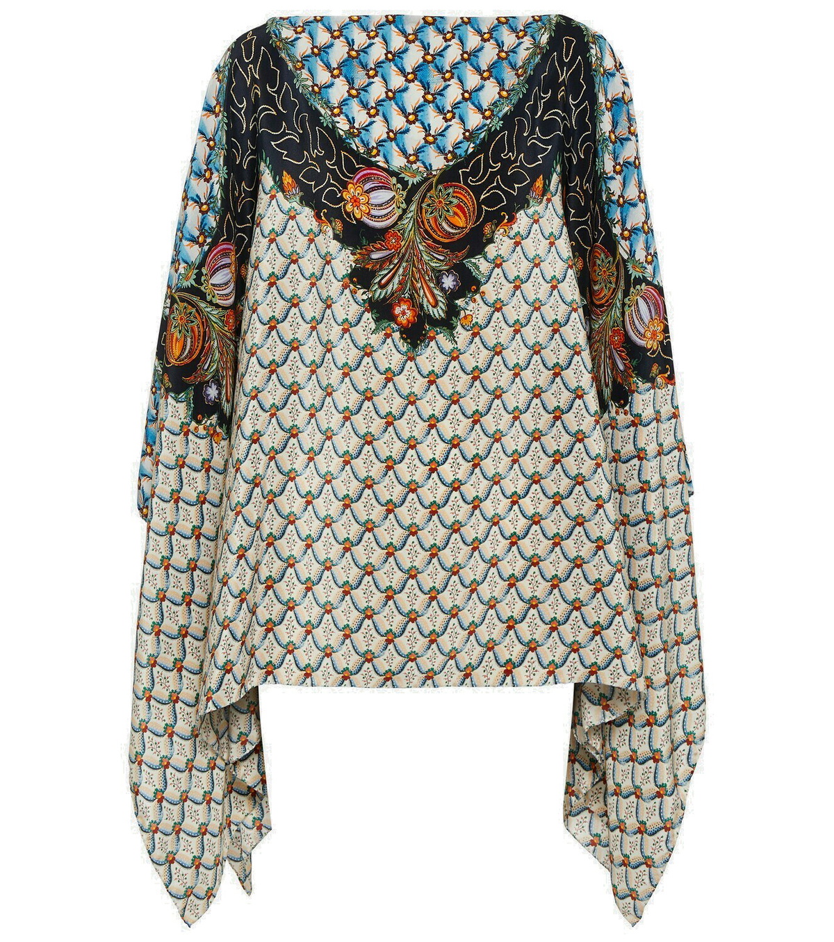 Etro Printed silk cape Etro