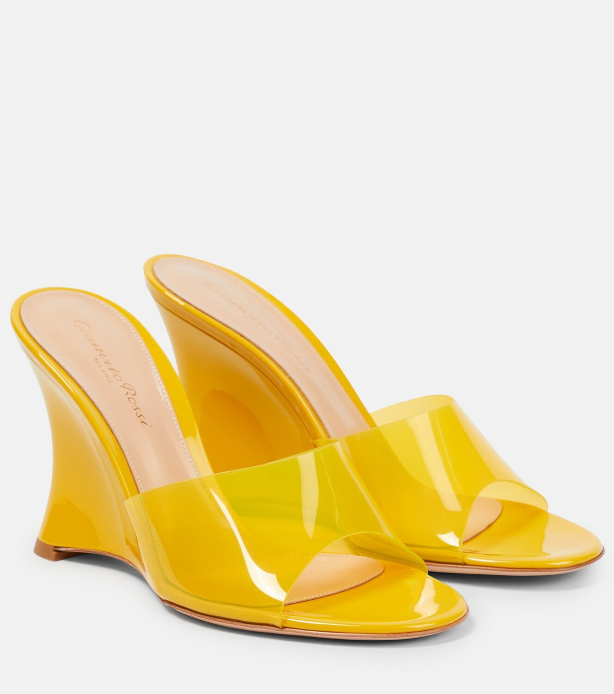 Gianvito Rossi - Vernice PVC wedge mules Gianvito Rossi
