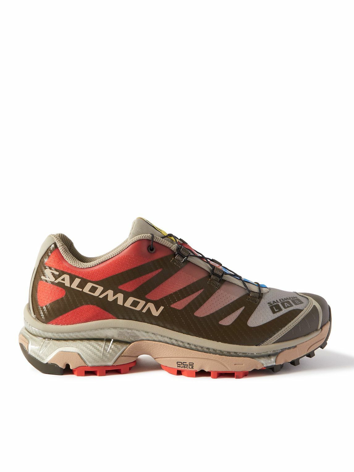 Salomon - XT-4 OG Rubber-Trimmed Mesh Sneakers - Red Salomon