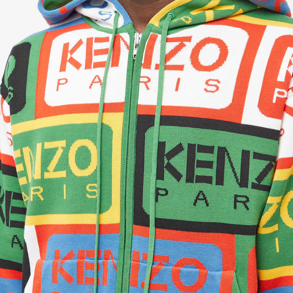 Kenzo Paris Men's Label Full-Zip Popover Hoody in Multicolor Kenzo