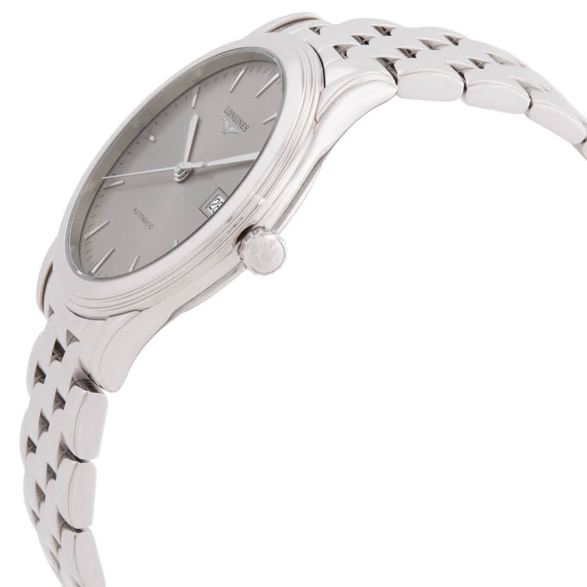 Longines Flagship Automatic Silver Dial Mens Watch L49744726 Longines