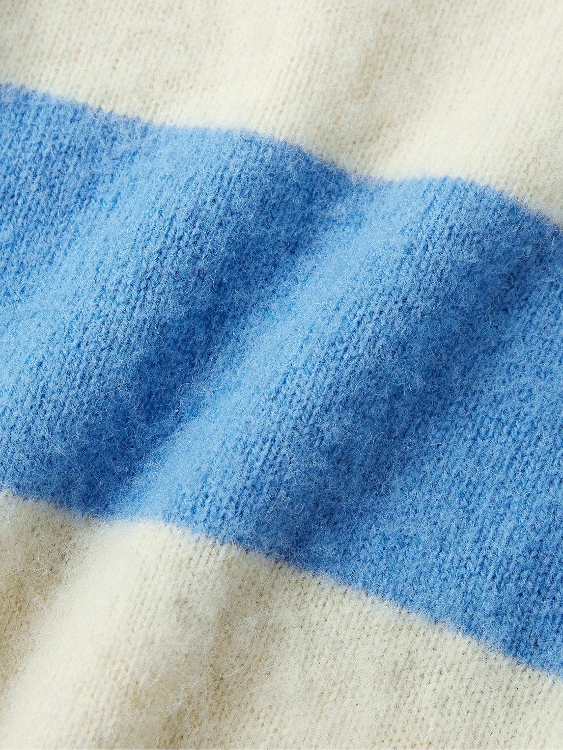 Howlin' - Shaggy Bear Striped Brushed-Wool Sweater - Blue Howlin' by ...
