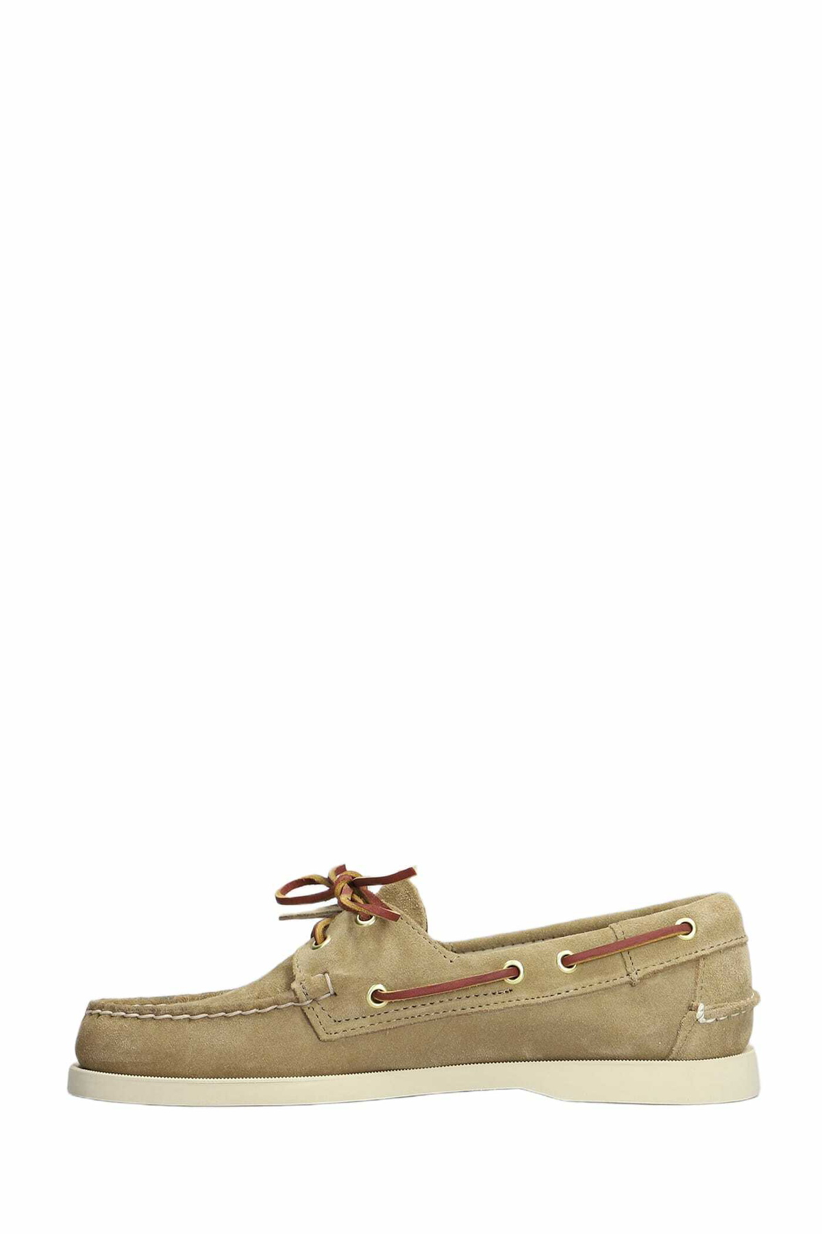 Sebago Portland Artisian Loafers In Beige Suede Sebago