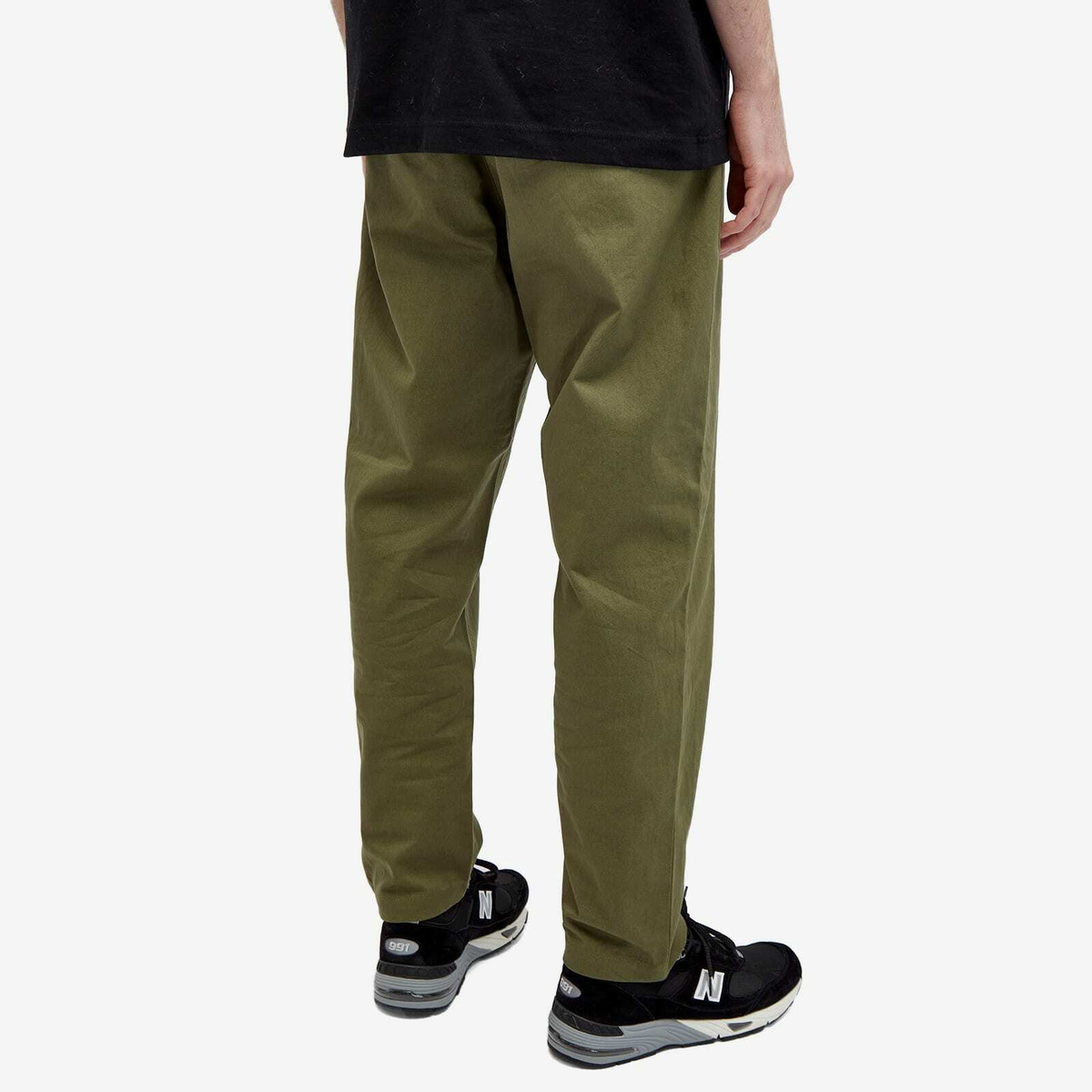 Universal Works Men's Twill Military Chinos in Light Olive Universal Works