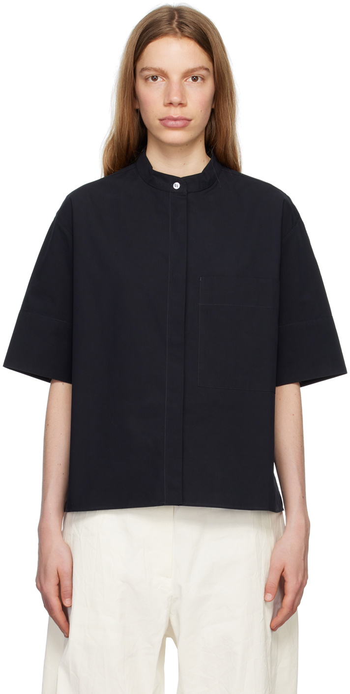 Studio Nicholson Navy Annick Shirt Studio Nicholson