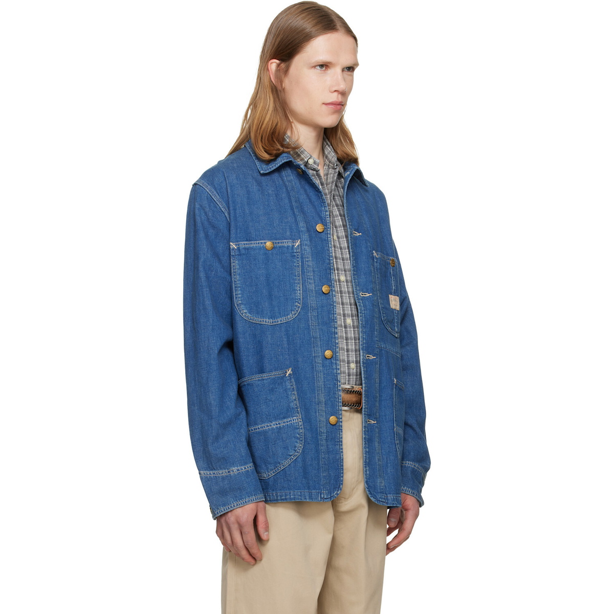 Polo Ralph Lauren Blue 'The Waldron' Denim Utility Jacket Polo Ralph Lauren