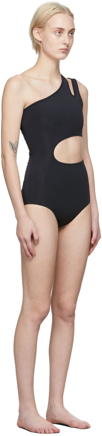 Pushbutton SSENSE Exclusive Black Cut-Out Bodysuit Pushbutton