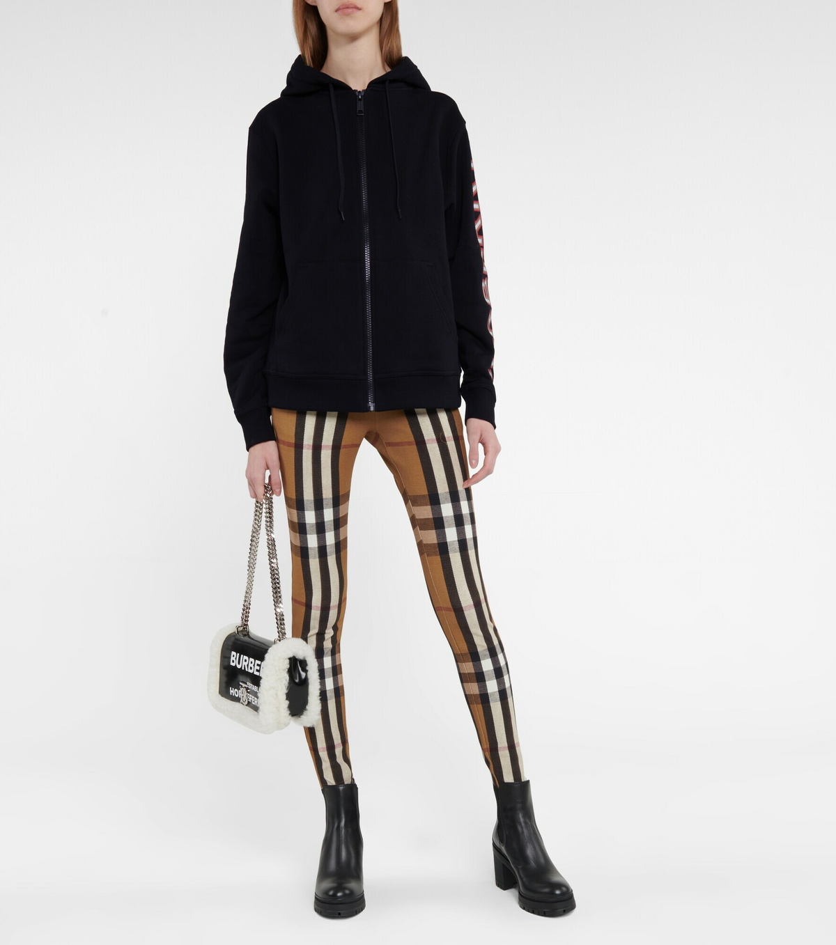 Burberry - Zipped cotton hoodie Burberry