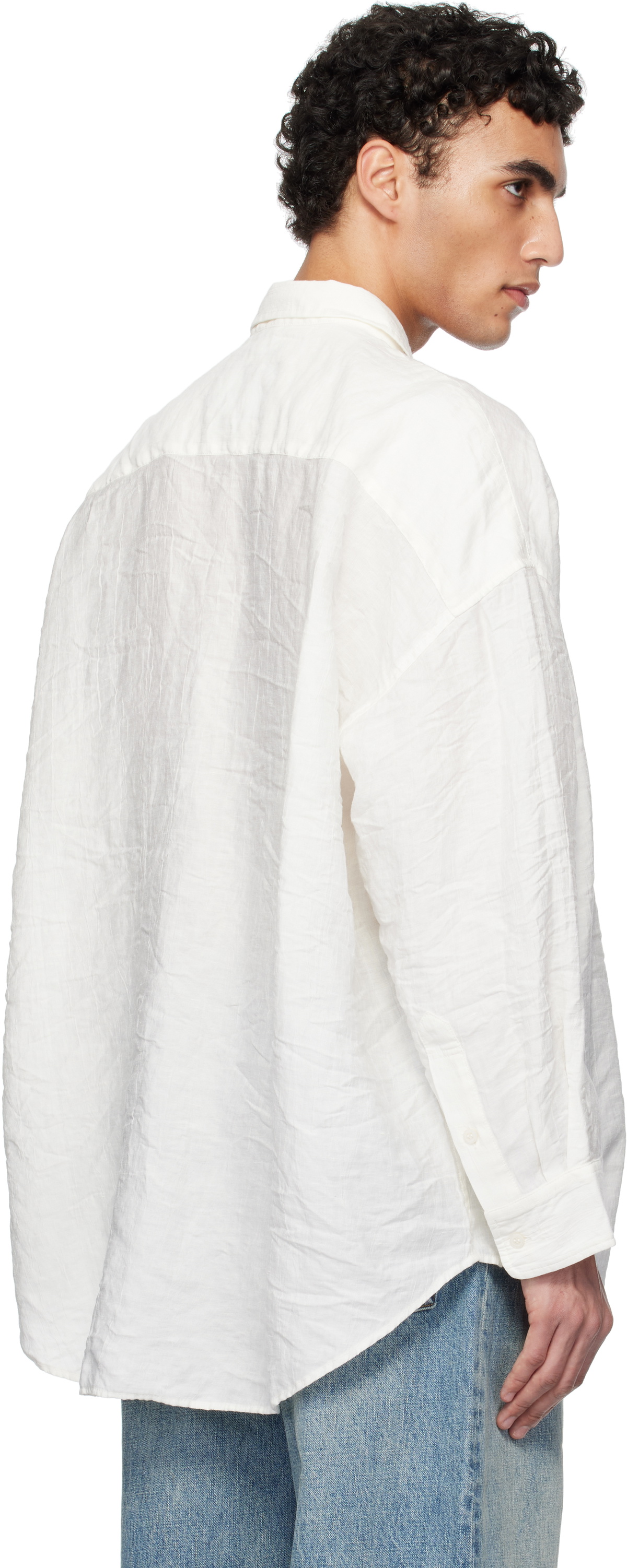 R13 White Drop Neck Shirt R13