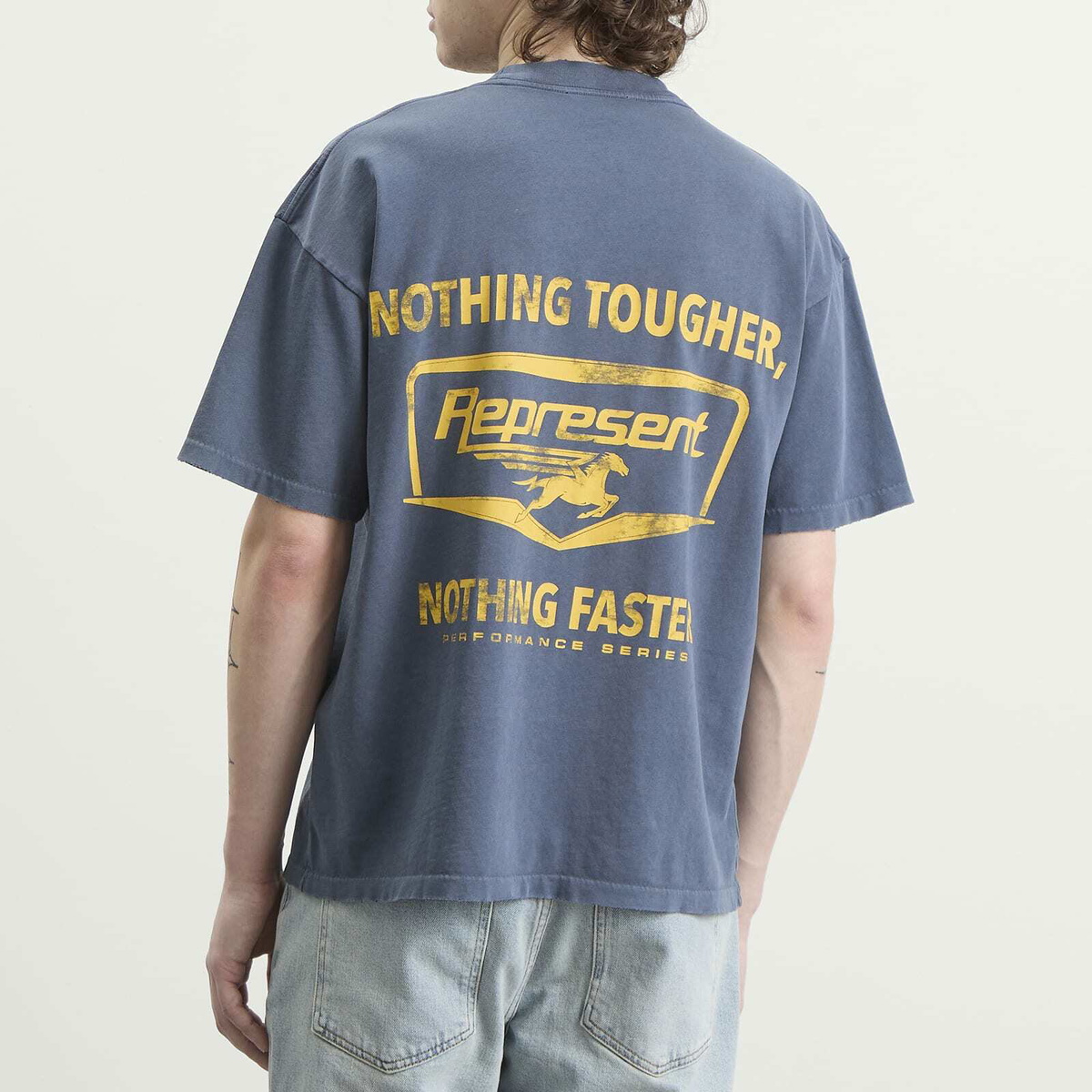 Represent Men's Nothing Faster T-Shirt in Indigo Represent