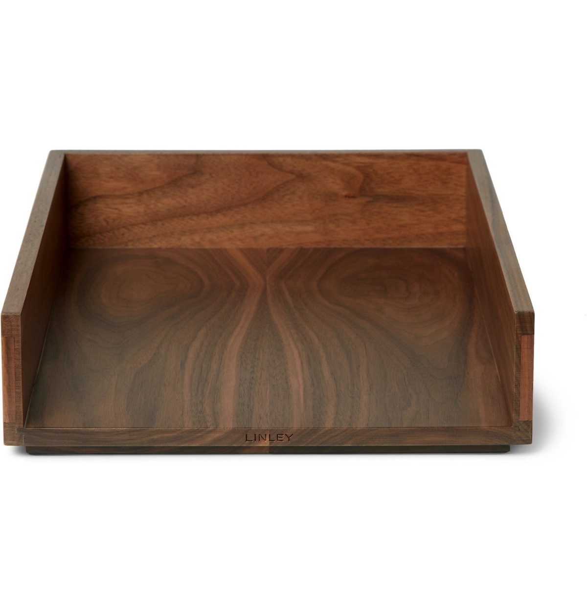 Linley - Tambour Walnut Desk Tray - Brown Linley