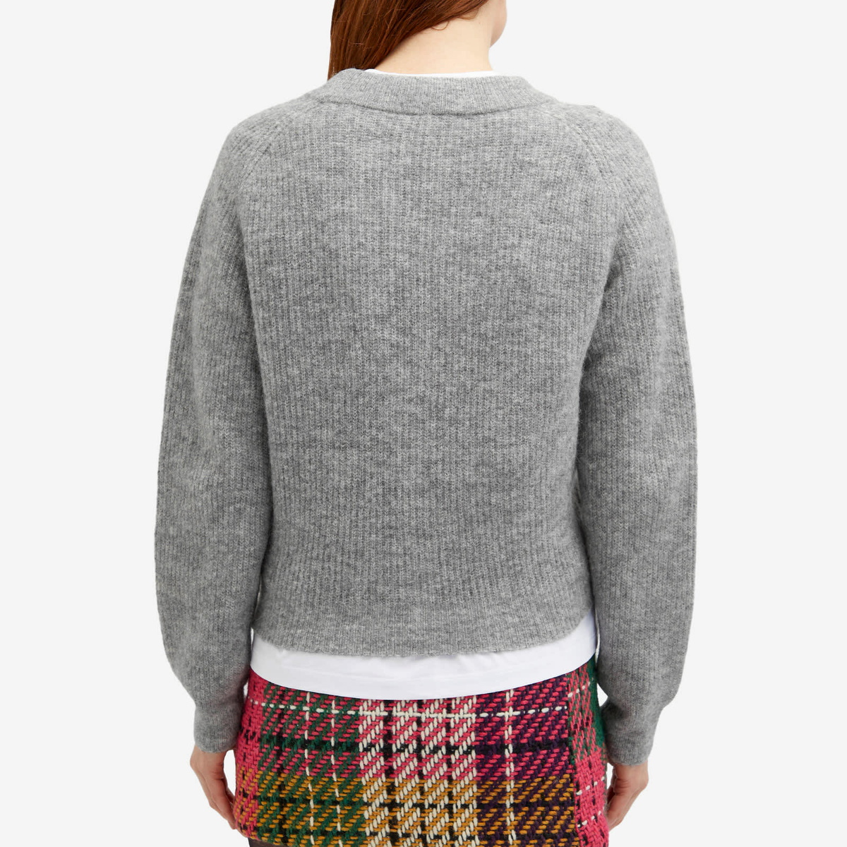 GANNI Women's Soft Wool Cardigan in Paloma Melange GANNI