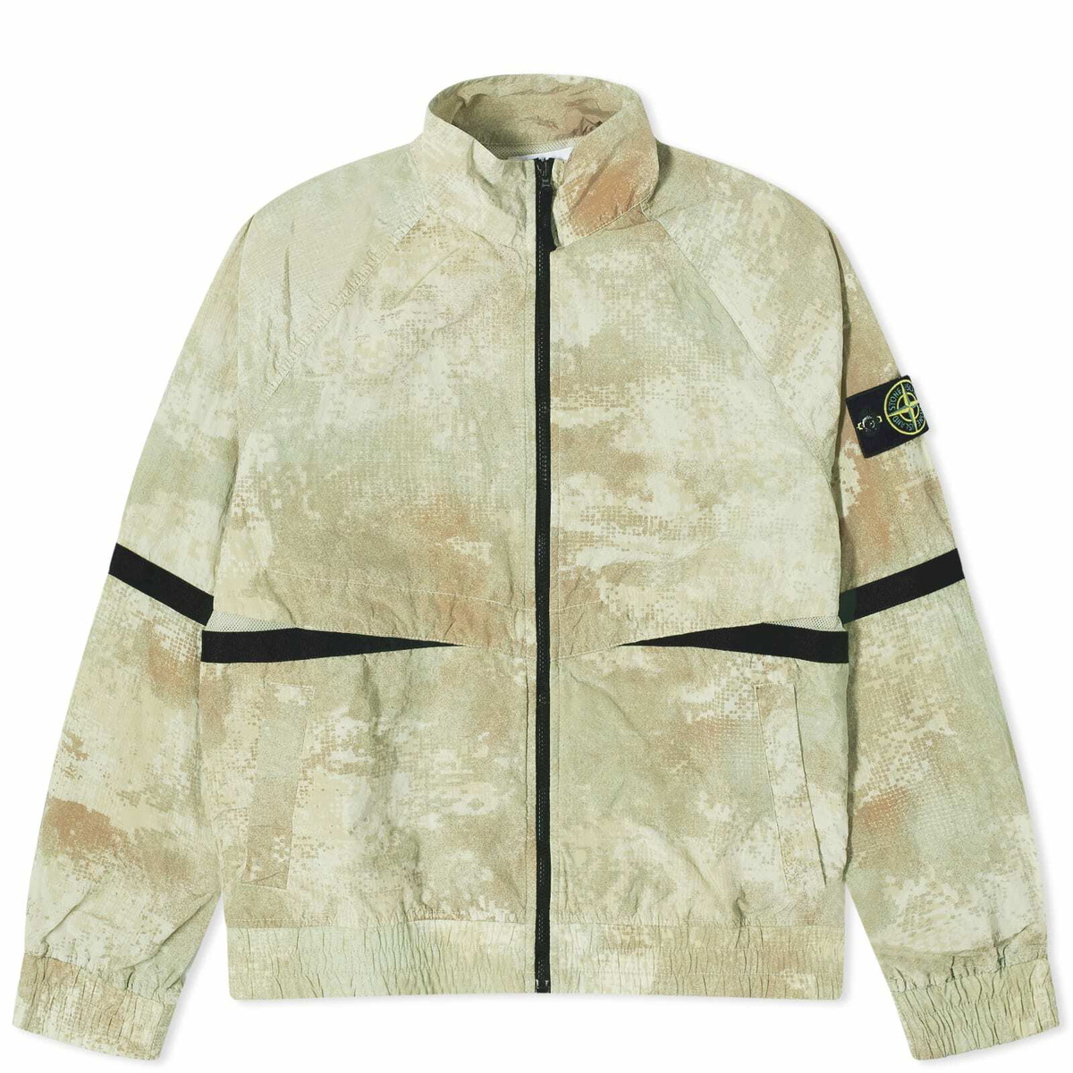 Stone Island Men's Grid Camo Blouson Jacket in Natural Beige Stone Island Men's Grid Camo Blouson Jacket in Natural Beige