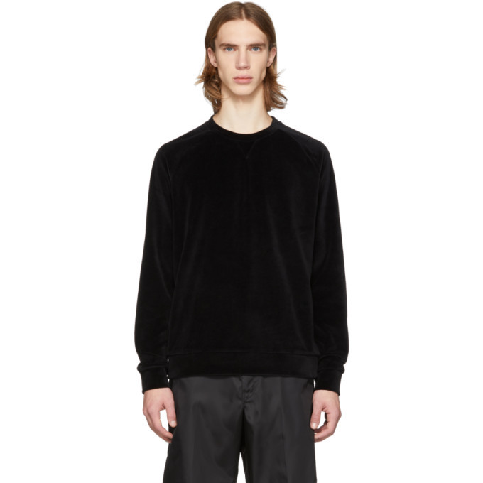 Hugo Black Velour Sweatshirt Hugo Boss