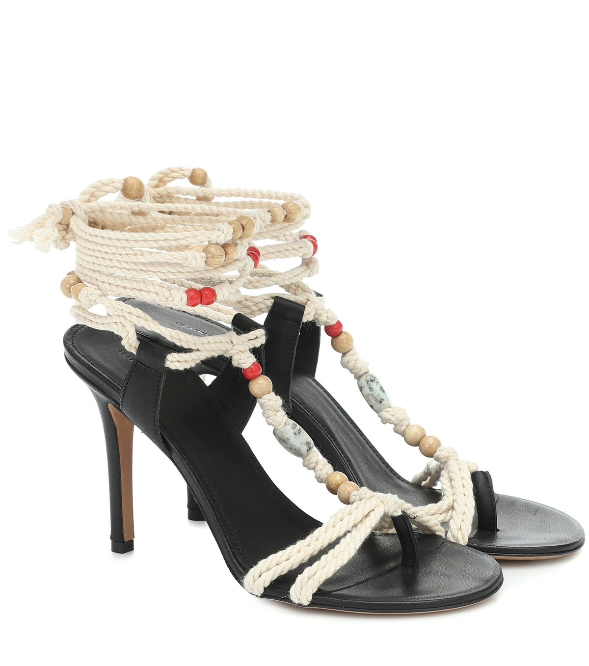 Isabel Marant - Ampoi embellished leather sandals Isabel Marant