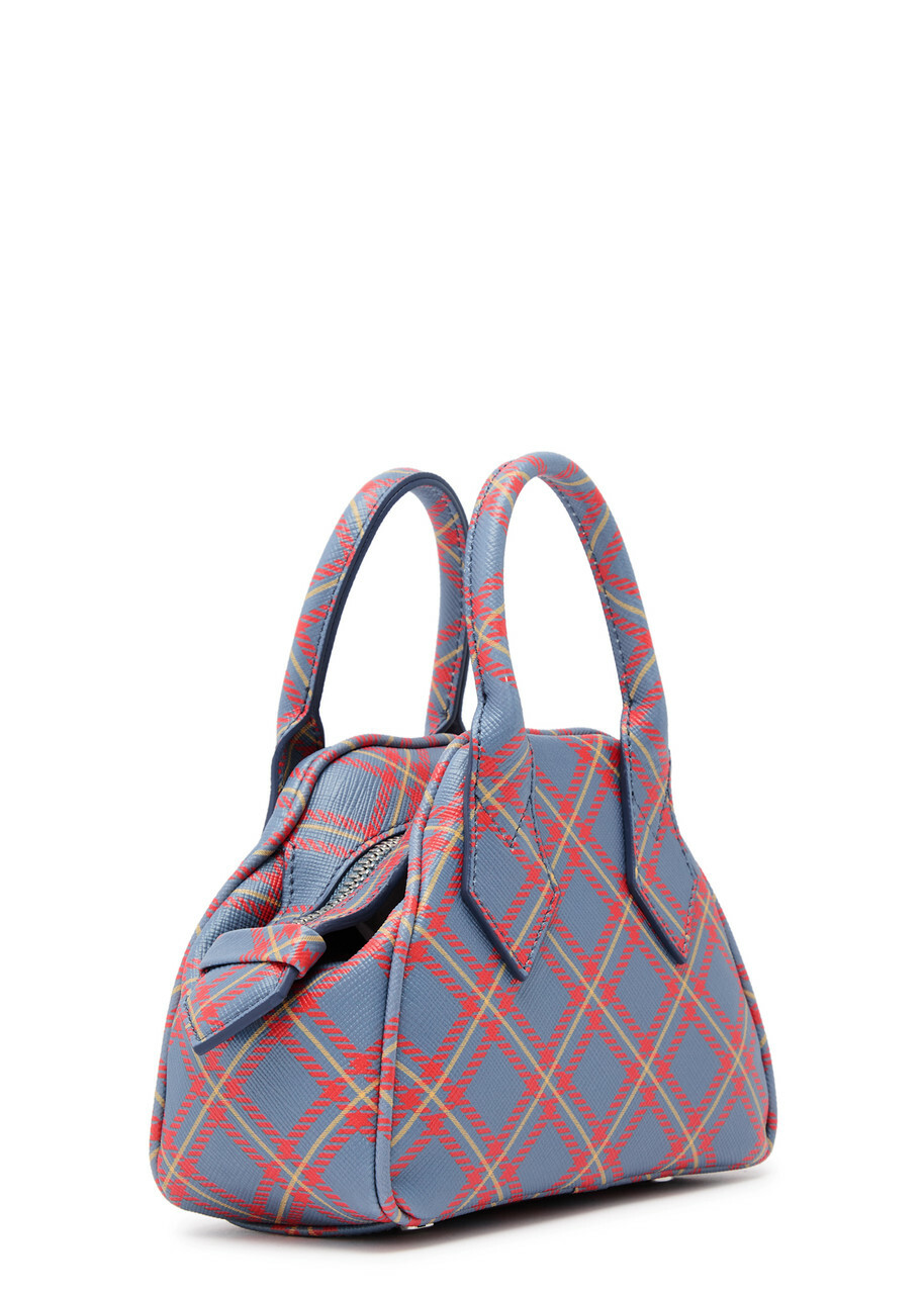 Vivienne Westwood Yasmine Mini Tartan Leather top Handle bag - Blue - One Size Vivienne Westwood