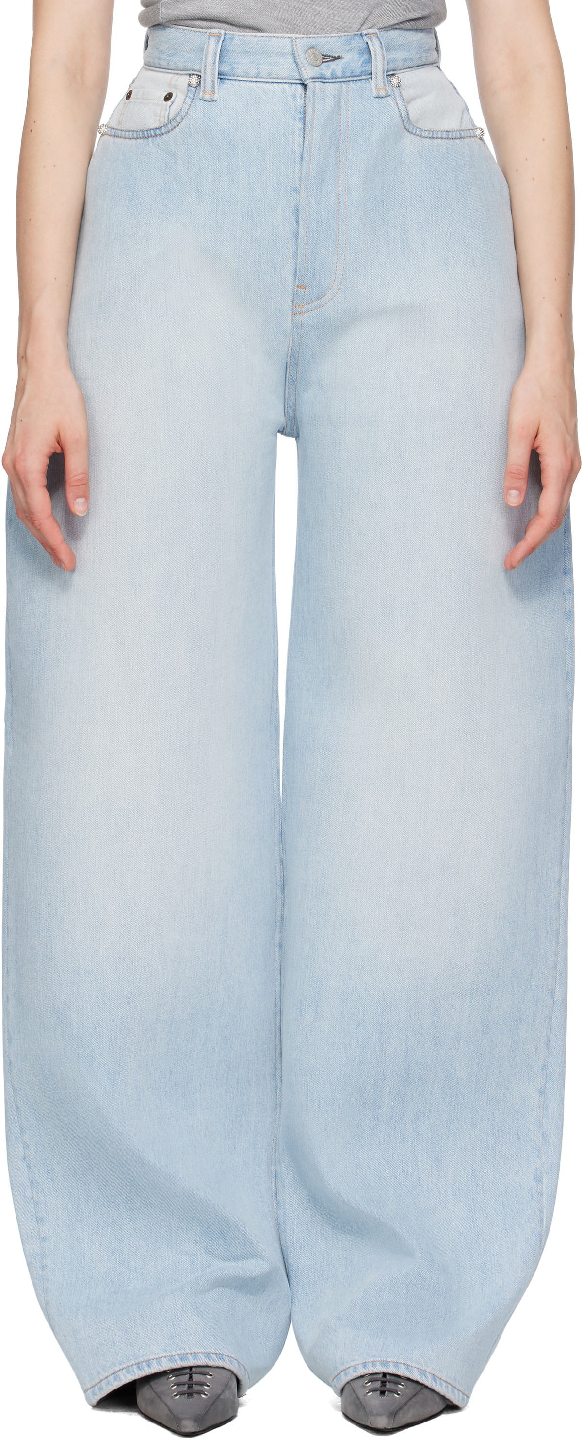 Acne Studios Blue Padded Jeans Acne Studios