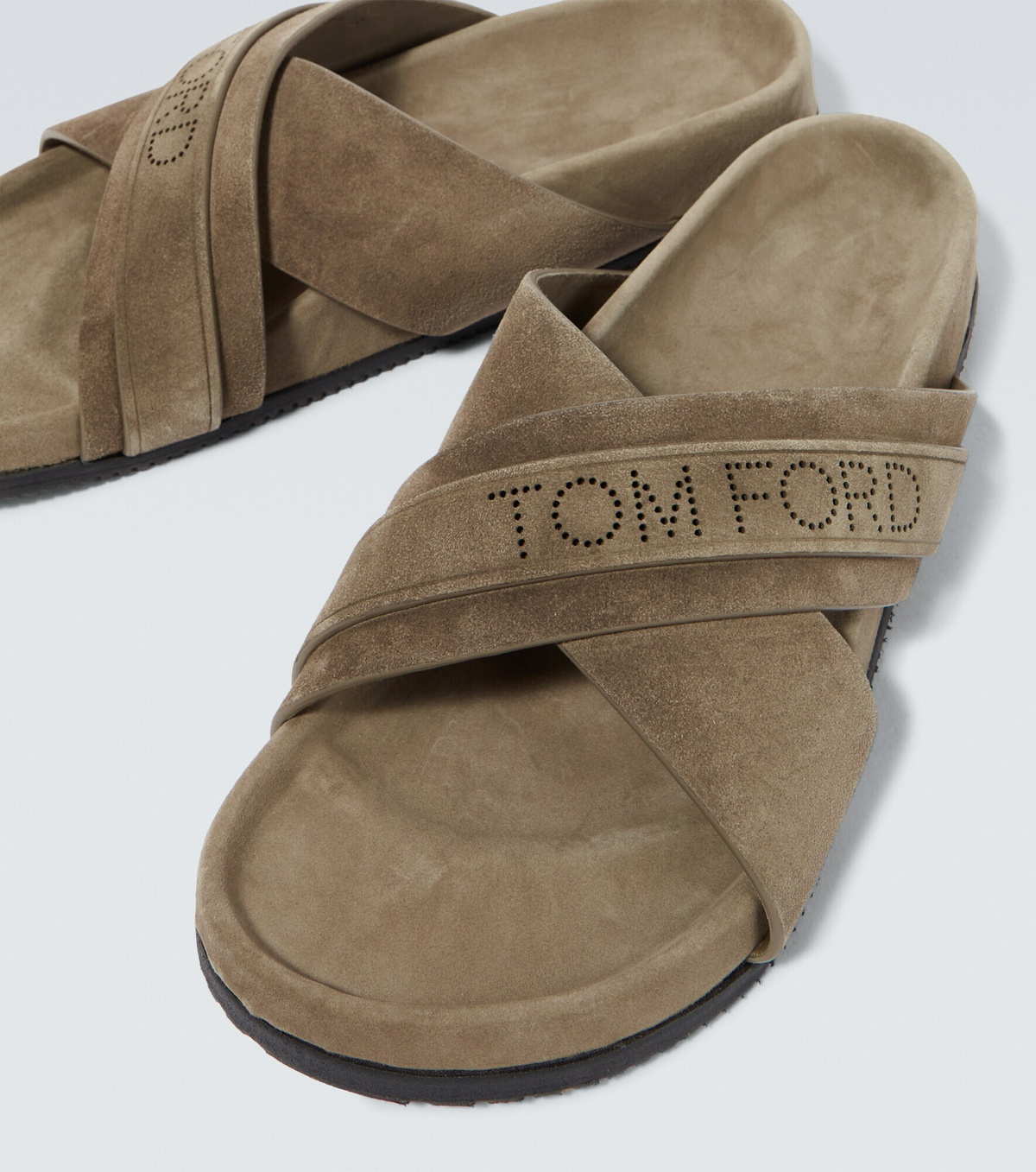 Tom Ford - Logo suede slides TOM FORD