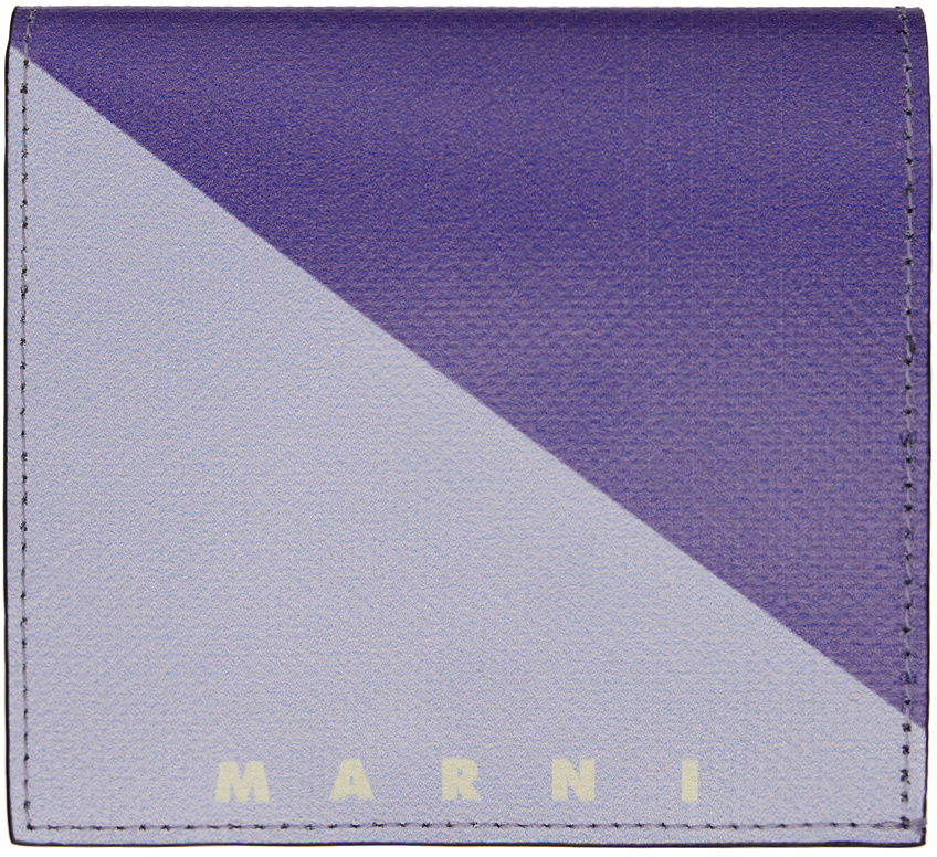 Marni Purple & Blue Tribeca Bifold Wallet Marni