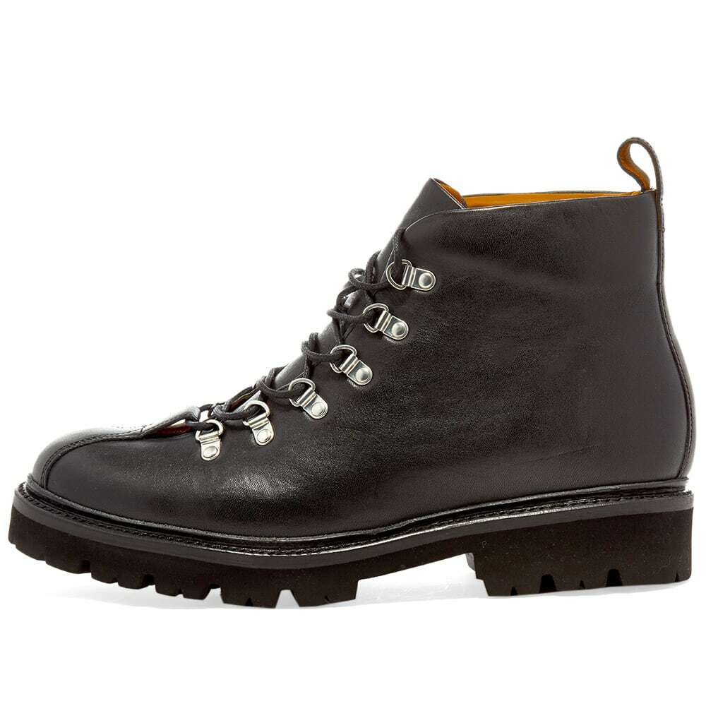 Grenson Men's Bobby Mountain Boot in Black Smooth Calf Grenson