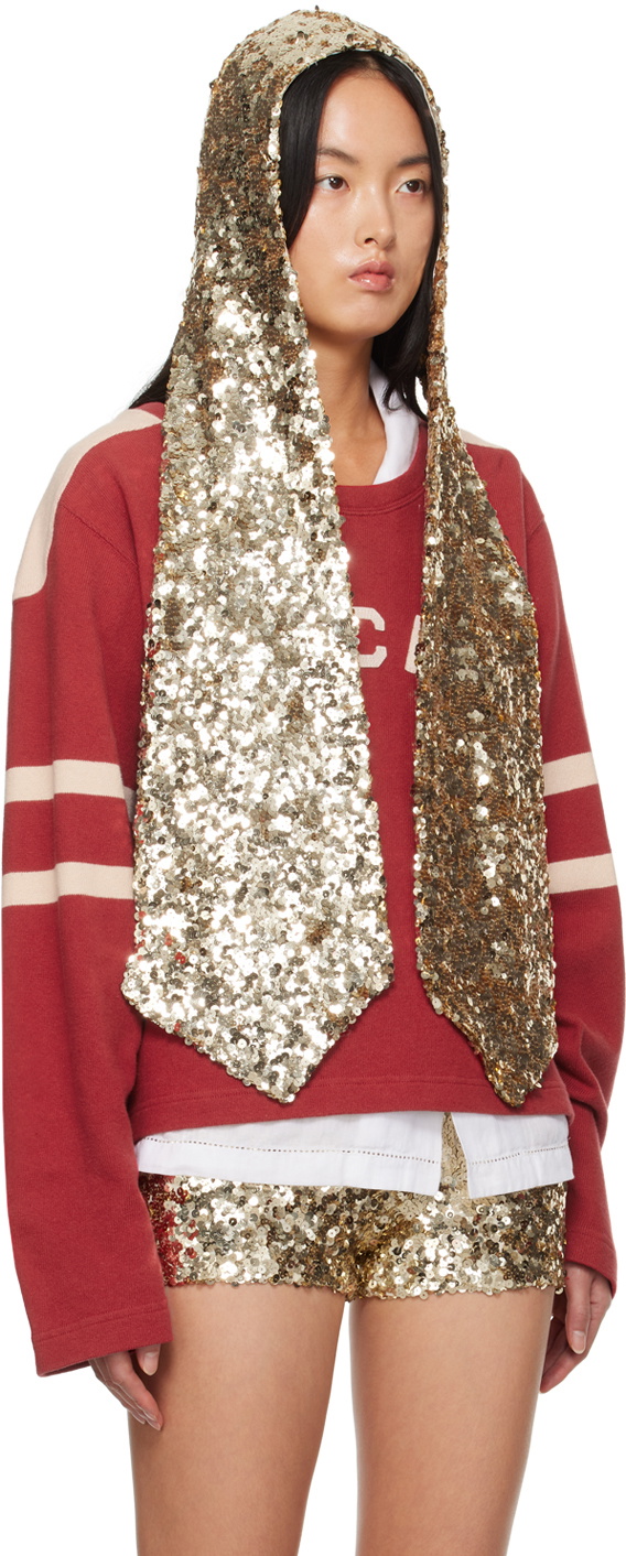 Bode Gold Sequin Driving Hood Bode