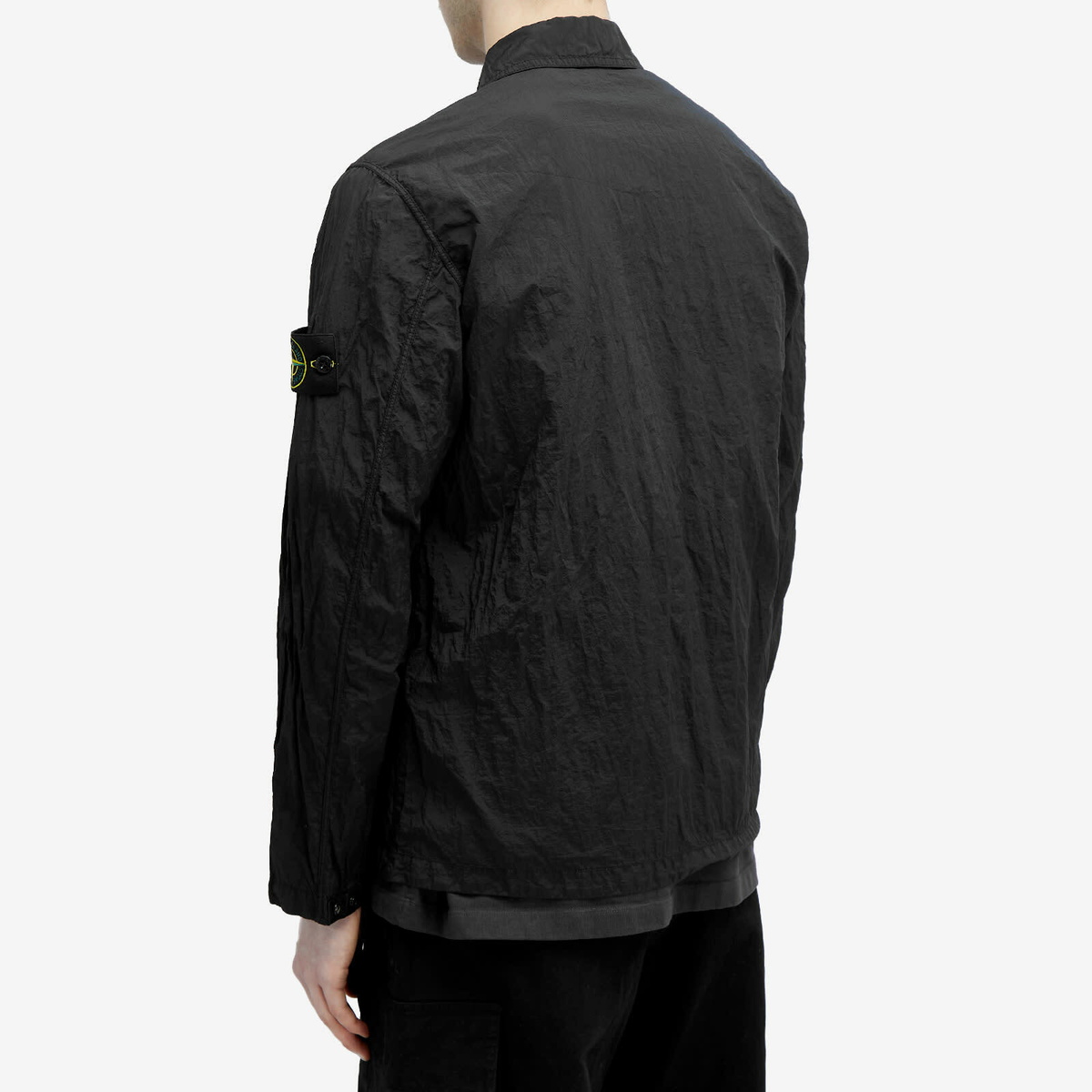 Stone Island Men's Nylon Metal Shirt Jacket in Black Stone Stone Island Men's Nylon Metal Shirt Jacket in Black Stone